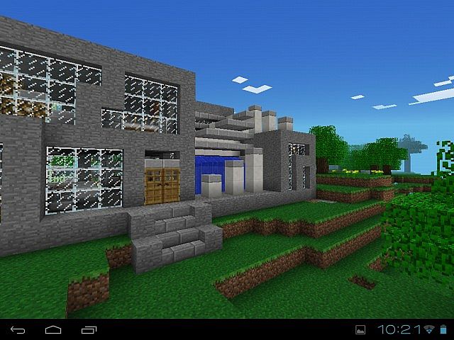 Grey Stone - Modern House | Minecraft Pocket | Minecraft Map