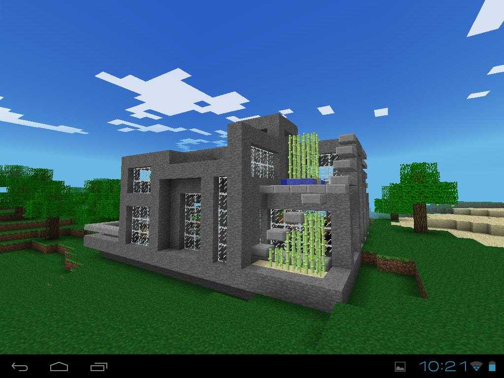 Grey Stone - Modern House | Minecraft Pocket | Minecraft Map