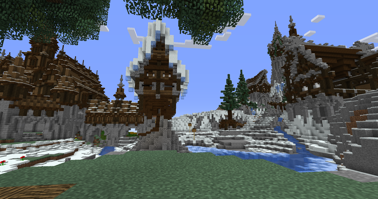 Ongoing Viking Village Minecraft Map