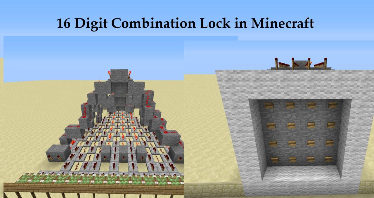 16 Digit Combo Lock - One of the Biggest in Minecraft! Now w/ Download! Minecraft Map