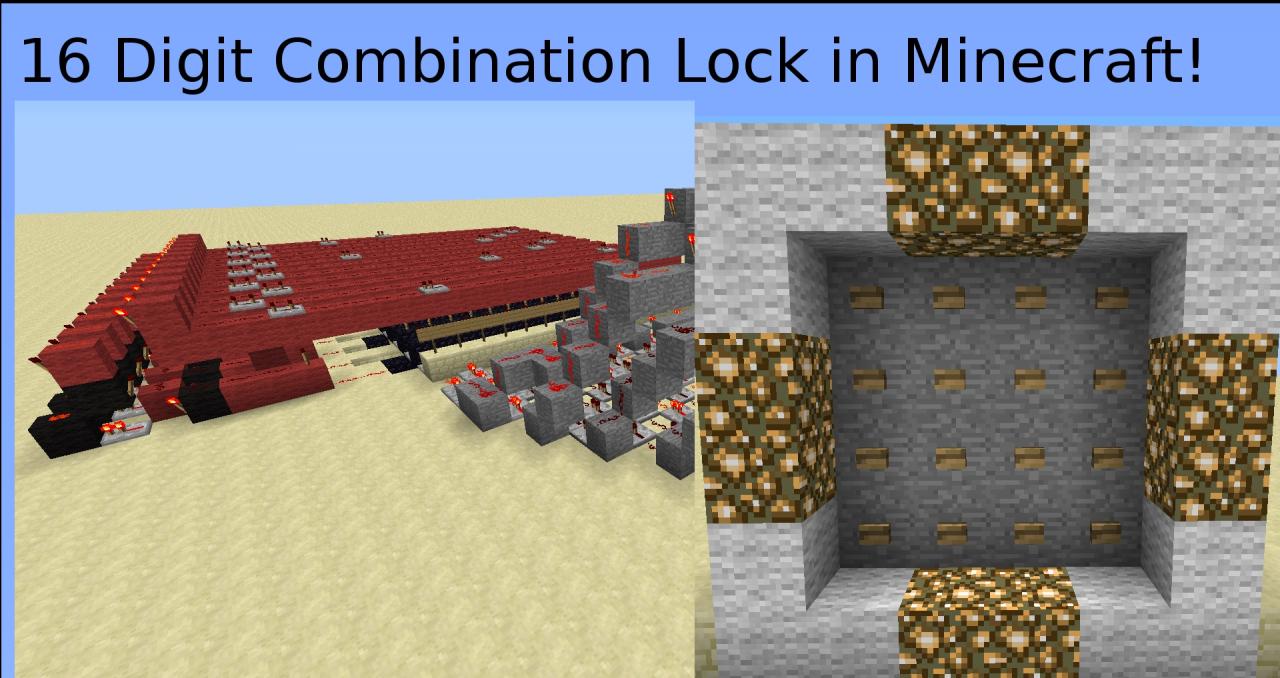 16 Digit Combo Lock - One of the Biggest in Minecraft! Now w/ Download! Minecraft Map