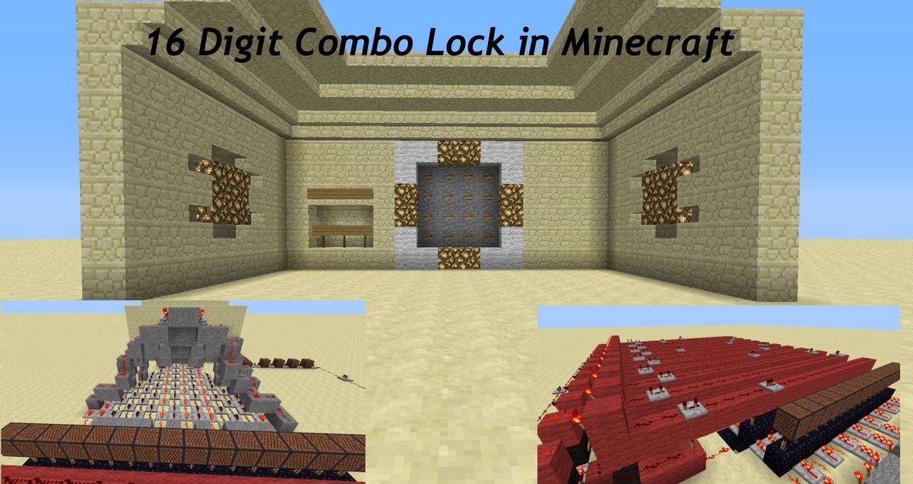 16 Digit Combo Lock - One of the Biggest in Minecraft! Now w/ Download! Minecraft Map