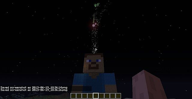 Steve with Fireworks Minecraft Map