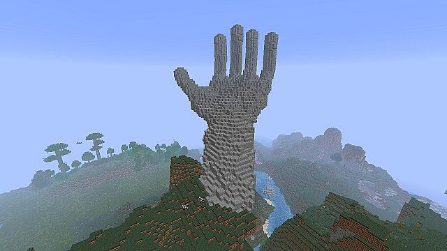 Giant hand Minecraft Map