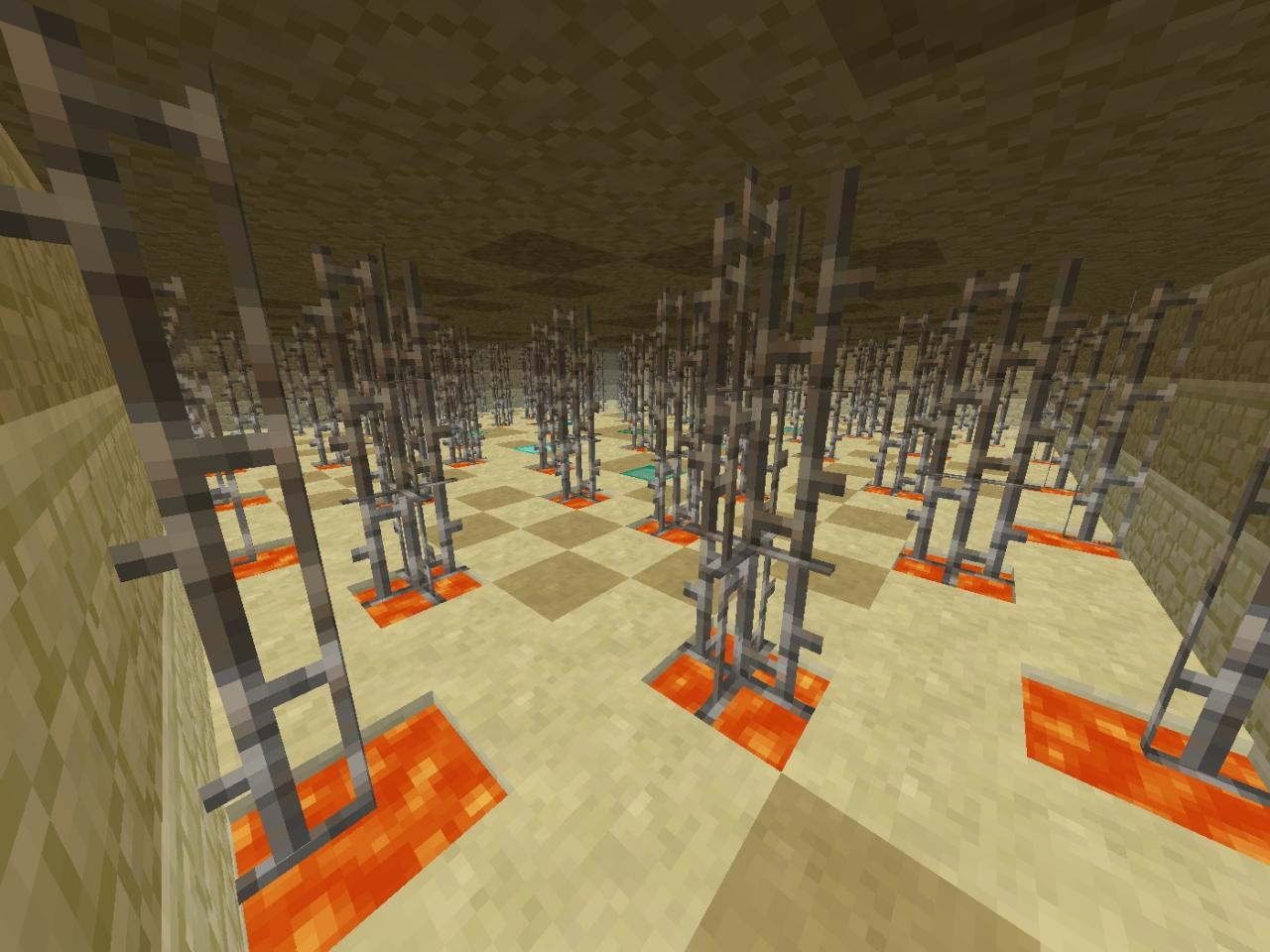 LAVA-floor PVP minigame Minecraft Map