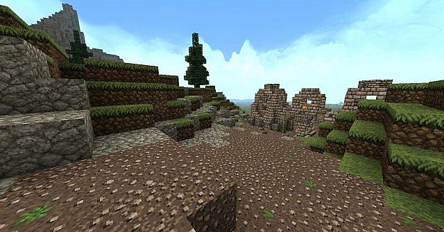 W.I.P Mountain edge, forested Minecraft Map