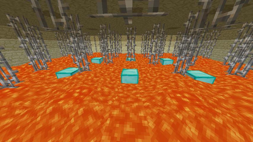 LAVA-floor PVP minigame Minecraft Map