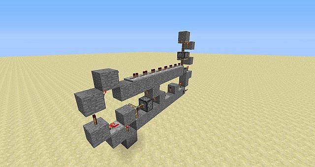 1 - wide Redstoneless Double Piston Extender Minecraft Map
