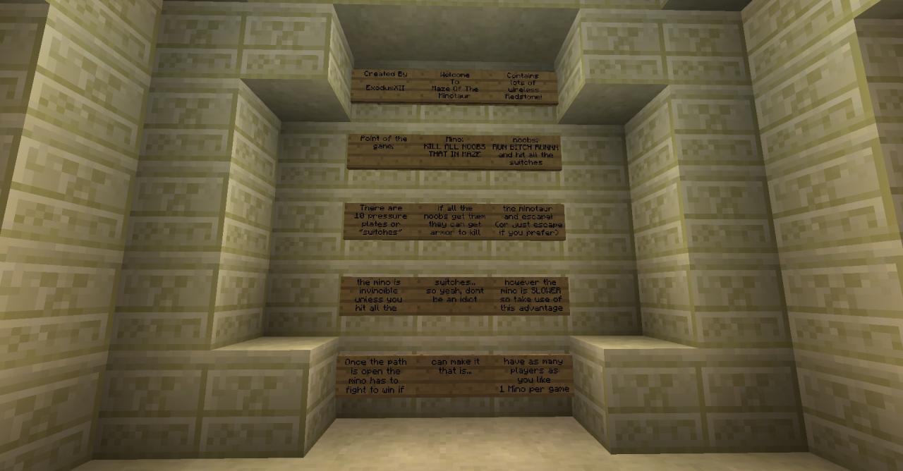 Maze of the Minotaur Minecraft Map