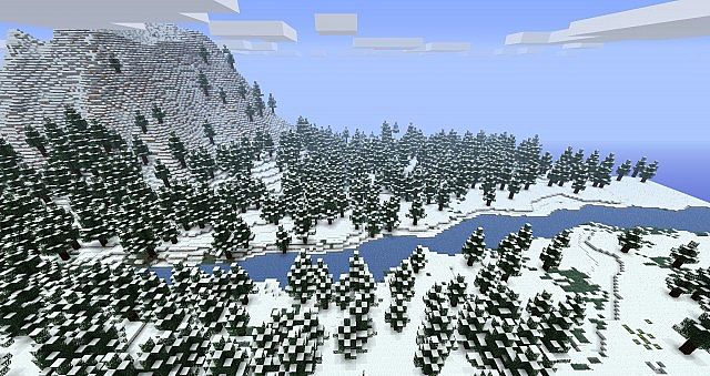 Snowy Mountain Biome Minecraft Map