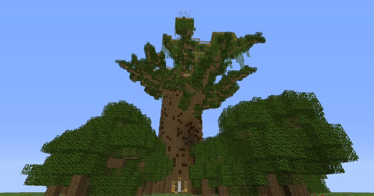 Extreme large tree house by djwojtas (w/all mine and farms) Minecraft Map