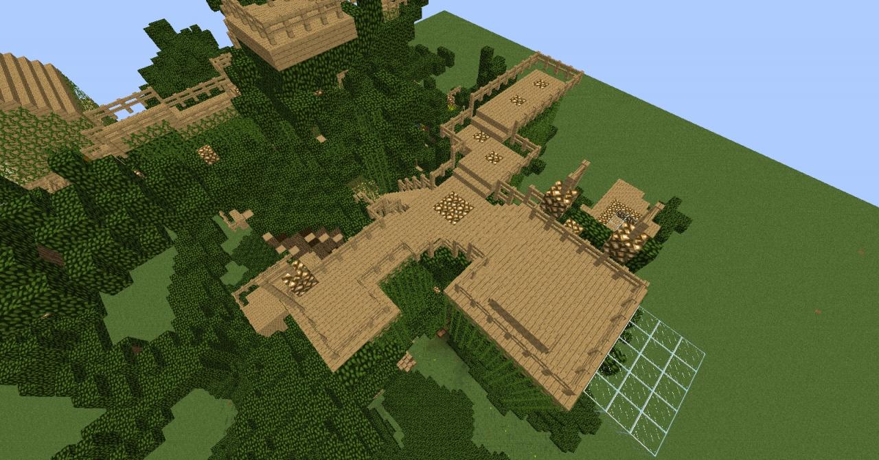 Extreme large tree house by djwojtas (w/all mine and farms) Minecraft Map