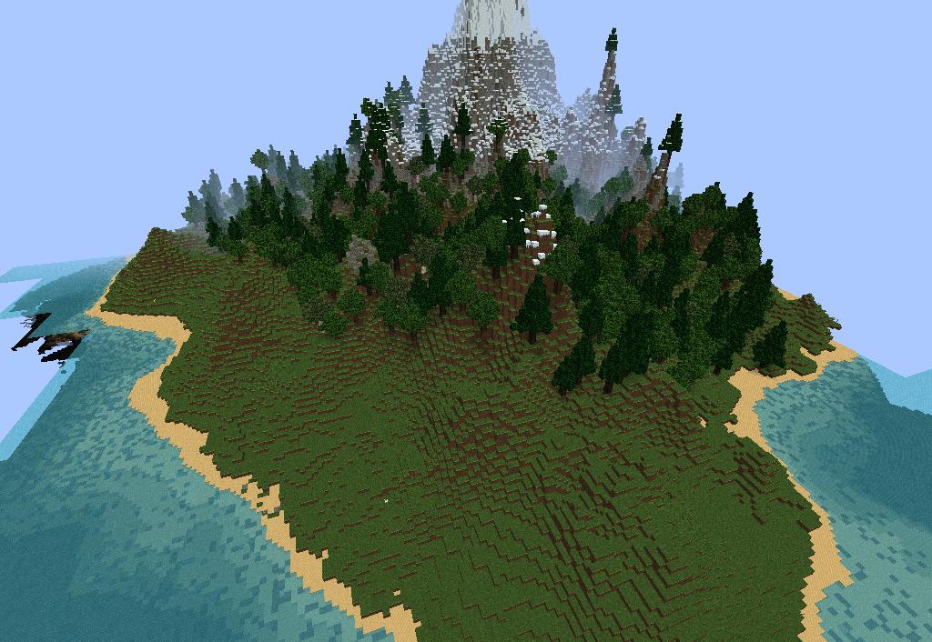 Custom Terrain Map | Mountain Islands Minecraft Map