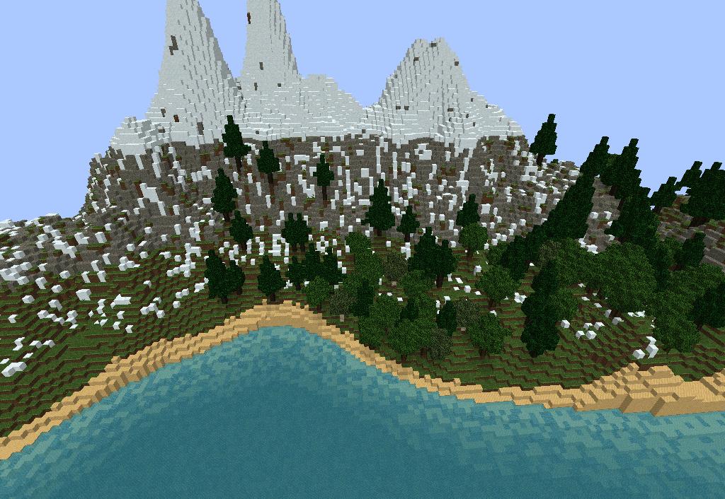 Custom Terrain Map | Mountain Islands Minecraft Map