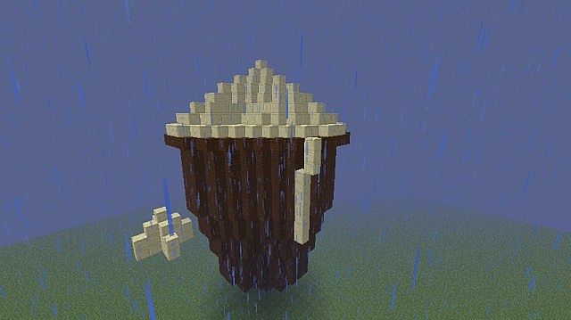 Chocolate waffle cone with vanilla ice cream on top Minecraft Map