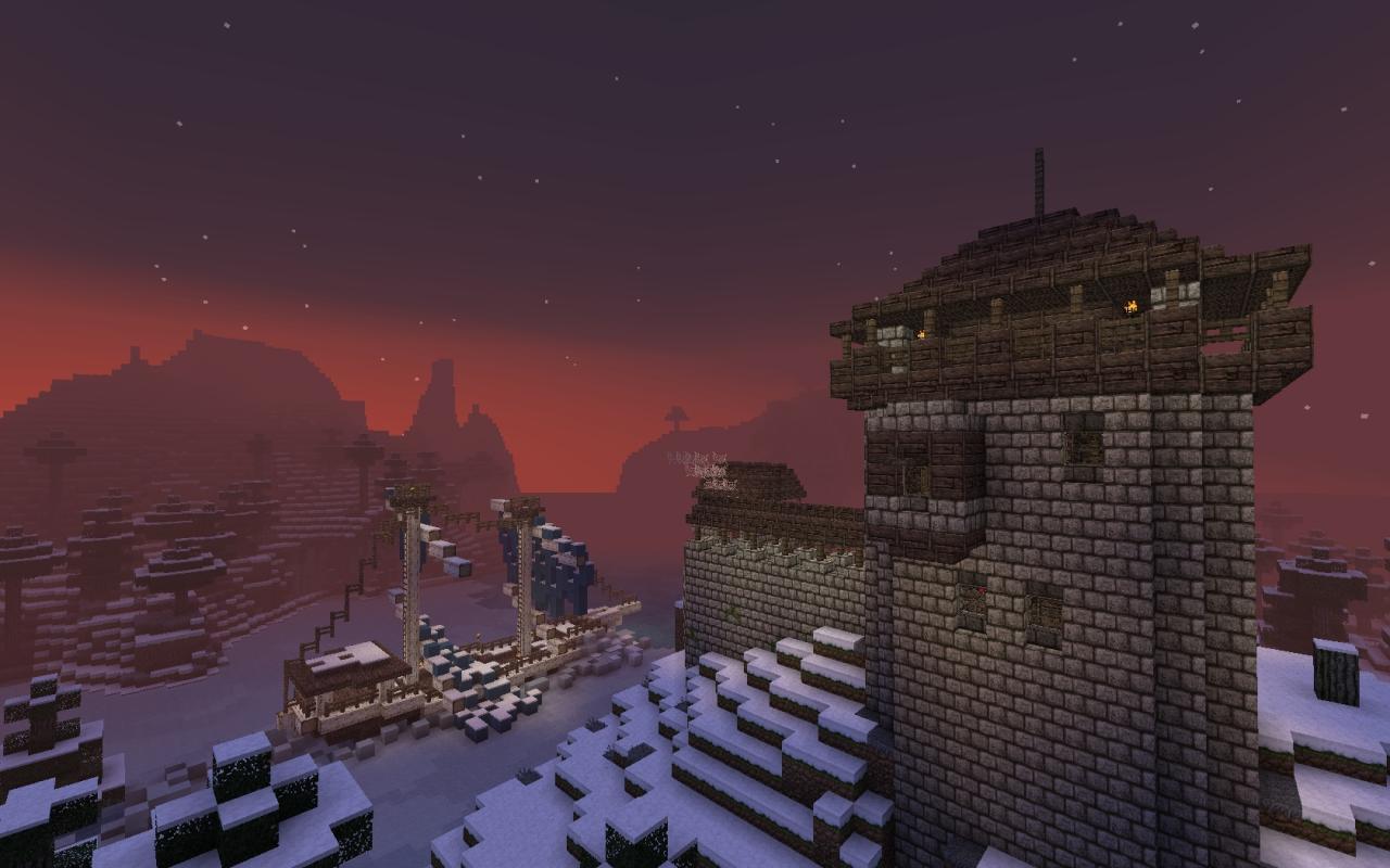 Snowstone Castle+ Ship Minecraft Map