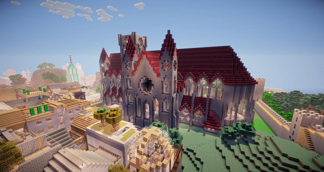 [Beta 1.3] Gothic Cathedral Minecraft Map