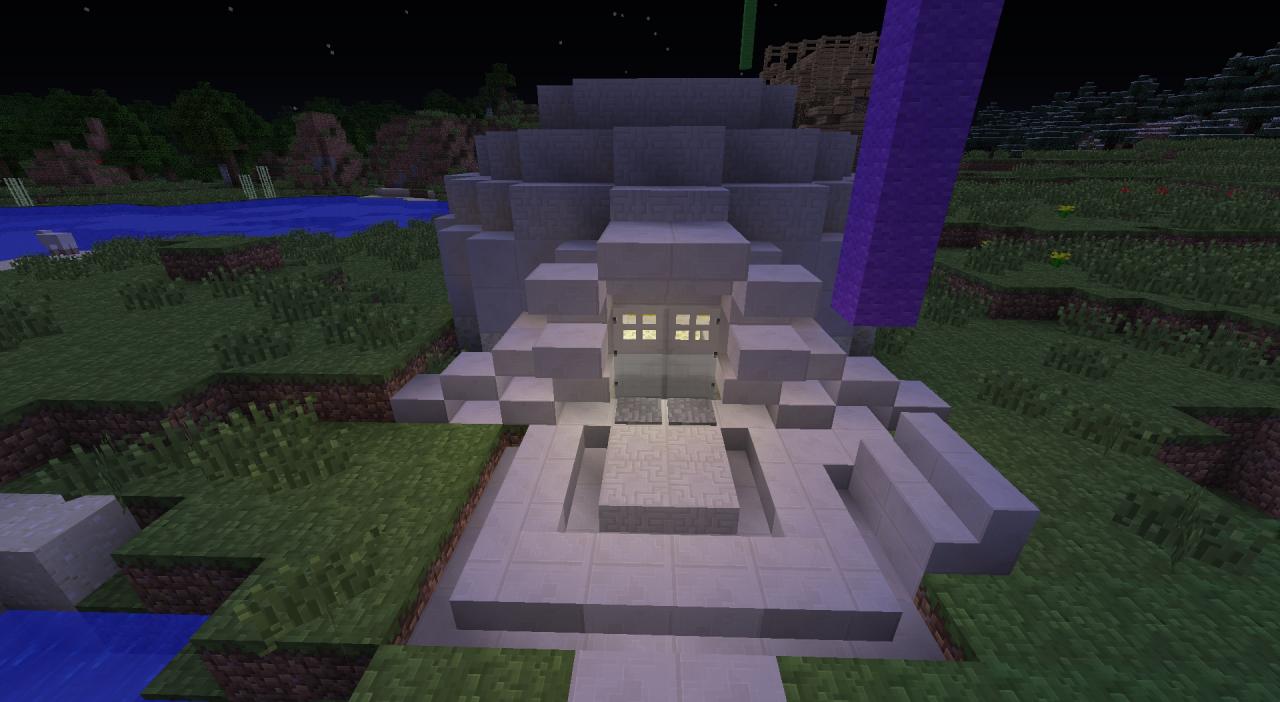 One Alien building and one old crazy house Minecraft Map