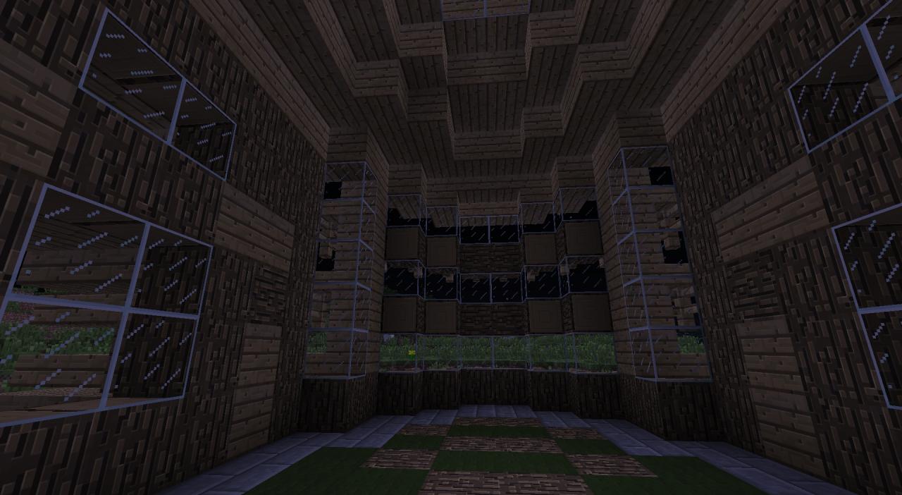 One Alien building and one old crazy house Minecraft Map