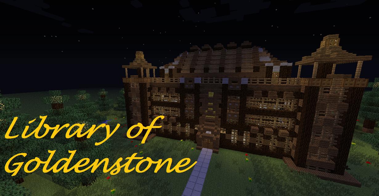 Goldenstone Library [With Written Books] Minecraft Map