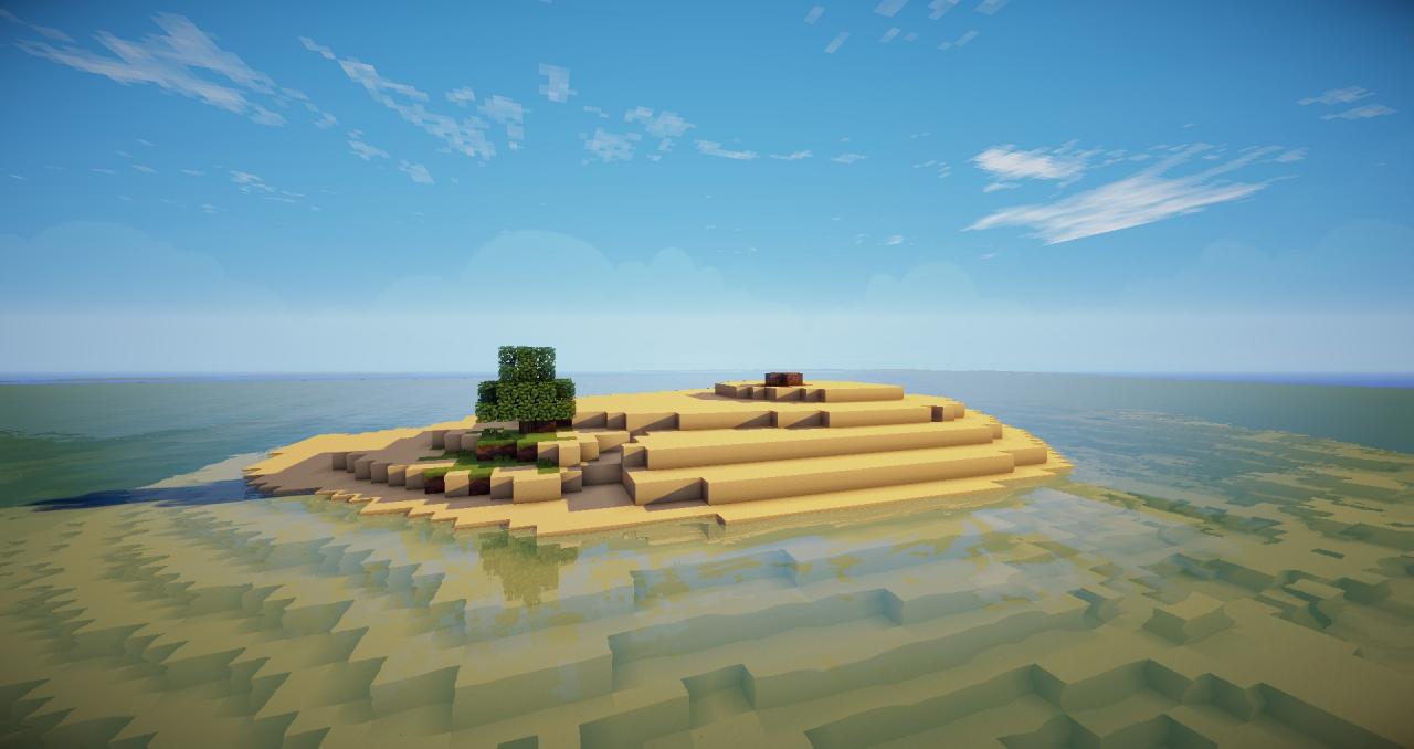 desert island survival Minecraft Map