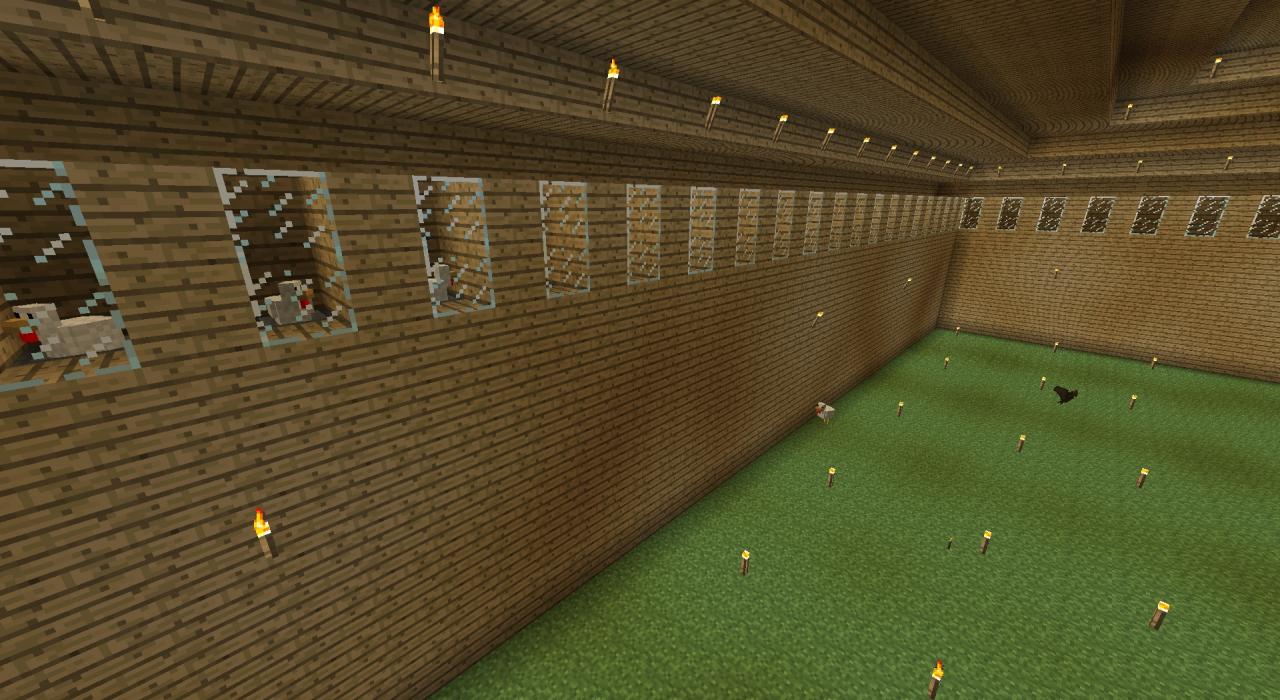 large automatic chicken egg farm Minecraft Map