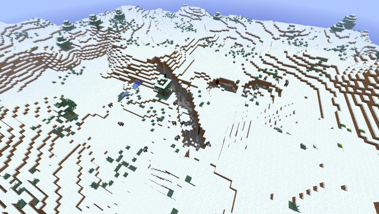 Snow Biome Landscape Minecraft Map