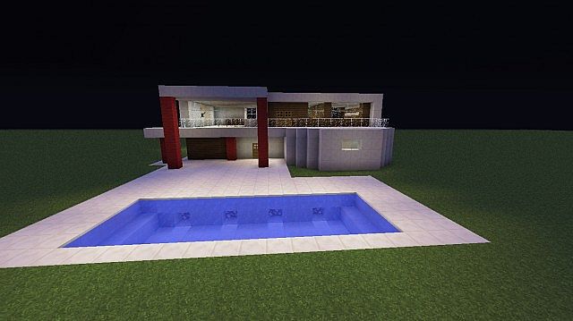 Red N' White Modern House Minecraft Map