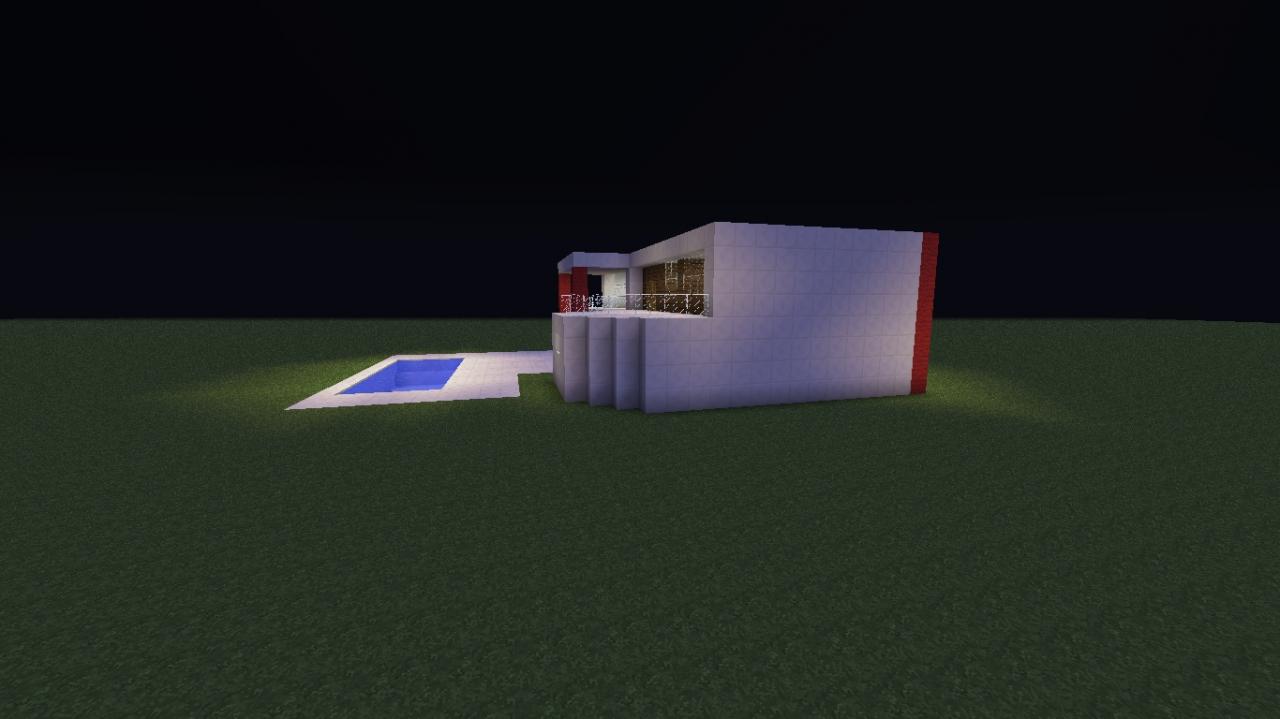 Red N' White Modern House Minecraft Map