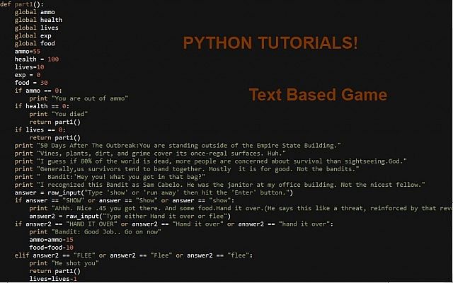 Python TBRPG Tutorial 2: Basics! Part 1.
