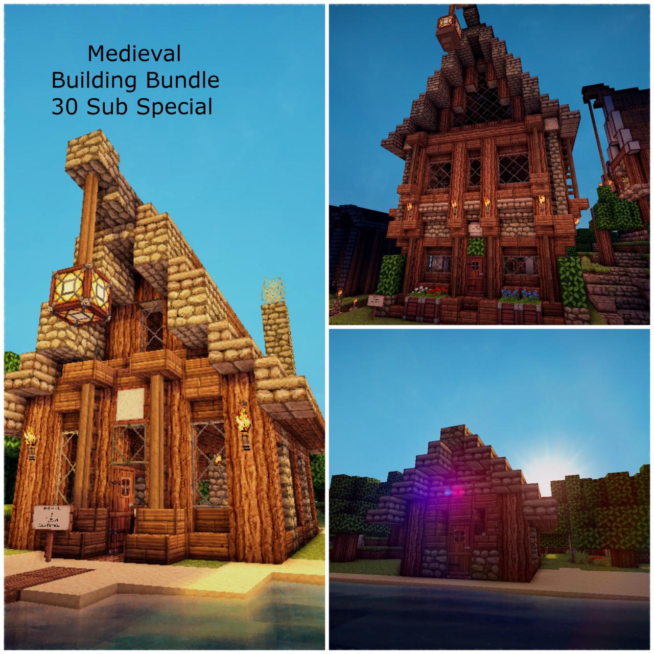Medieval Building Bundle {30 Sub Special} Minecraft Map