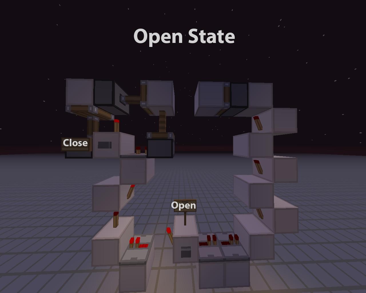 1 Wide Tileable Seamless Piston Fence Gate Minecraft Map