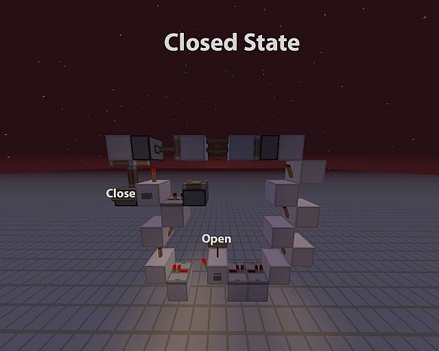 1 Wide Tileable Seamless Piston Fence Gate Minecraft Map