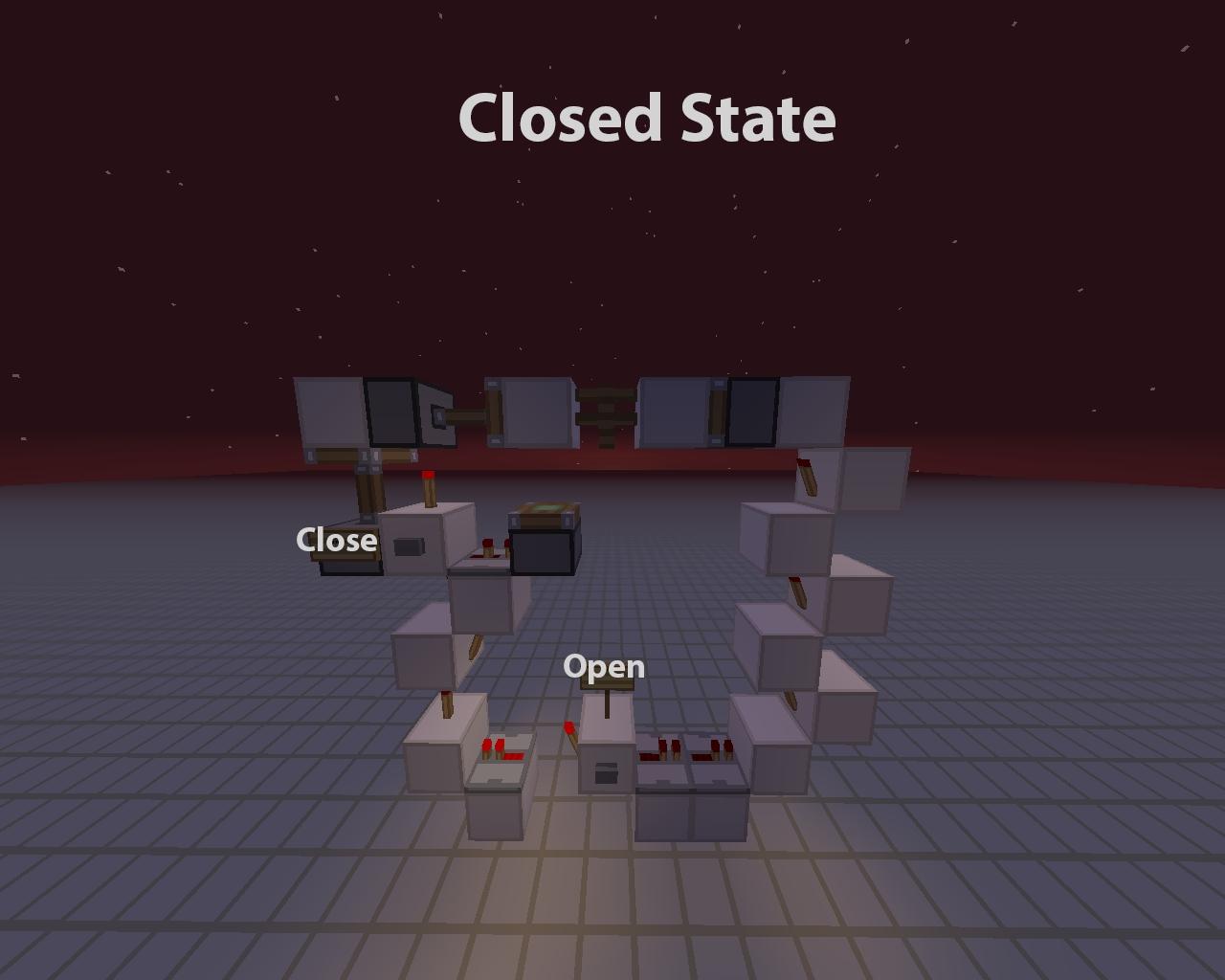 1 Wide Tileable Seamless Piston Fence Gate Minecraft Map