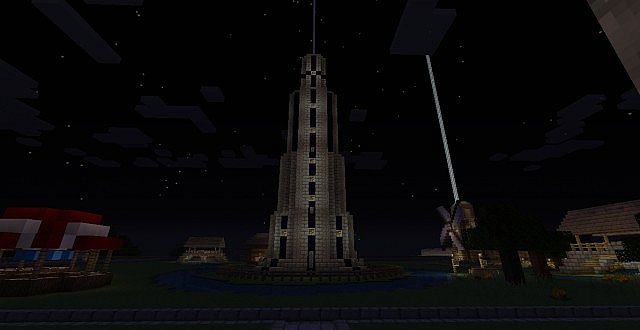 Epic Town with a Tower Minecraft Map