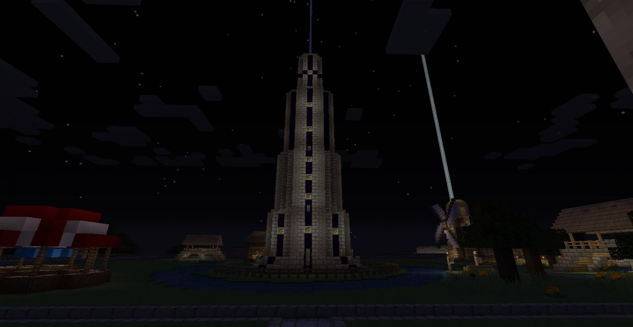 Epic Town with a Tower Minecraft Map