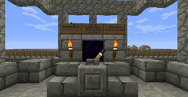 Epic Town with a Tower Minecraft Map