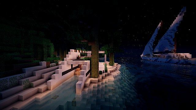Modern Beach Side house Minecraft Map
