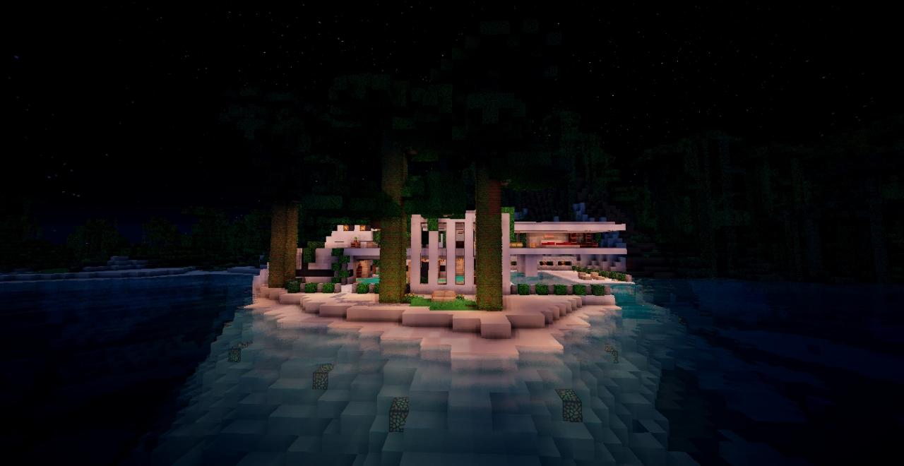 Modern Beach Side house Minecraft Map