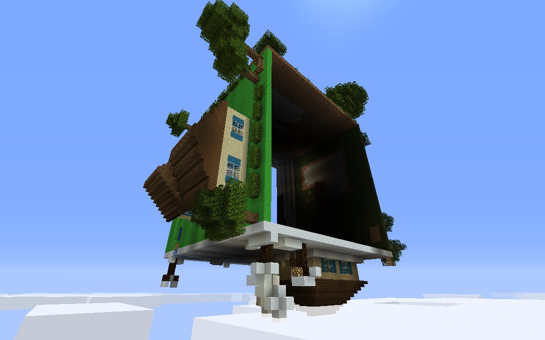 Square world - four seasons + World save Minecraft Map