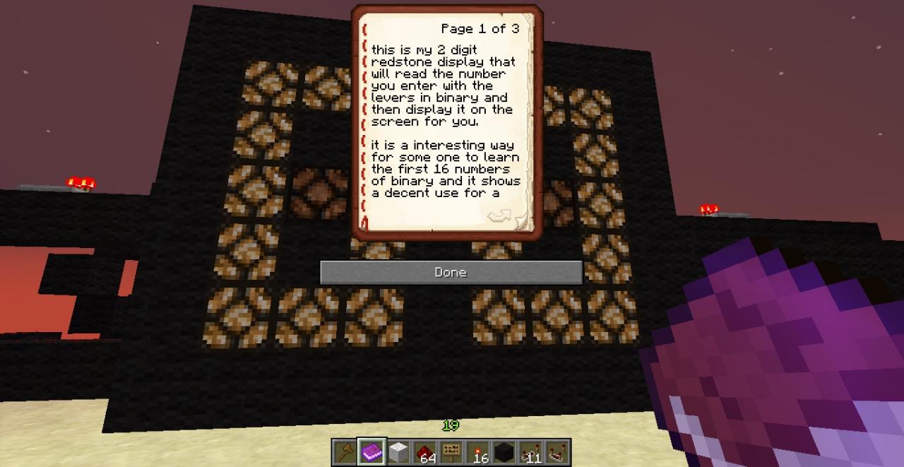 2 Digit Redstone Display Minecraft Map