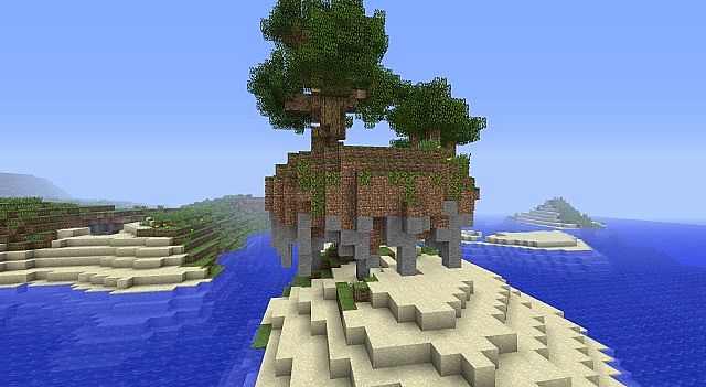 floating island with tree Minecraft Map