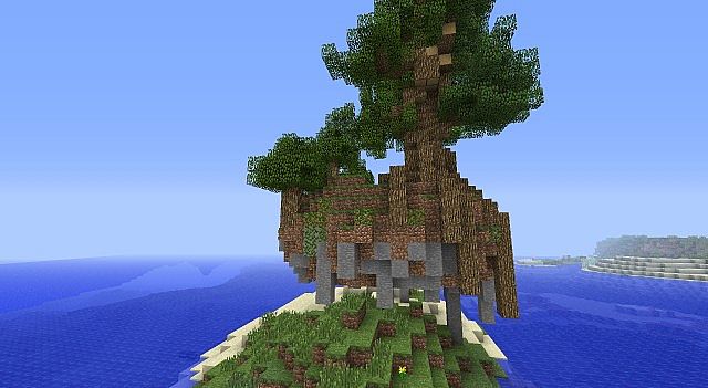 floating island with tree Minecraft Map