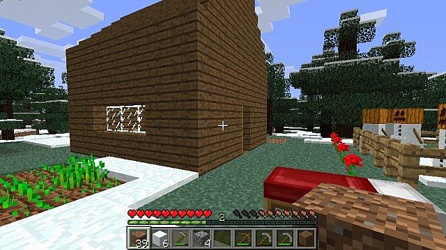 Snow Golem Farm + Little Hut Minecraft Map