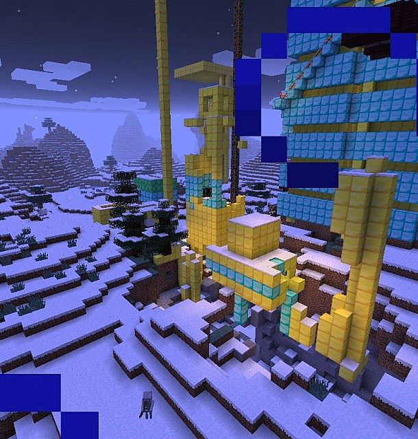 giant house and other structures Minecraft Map