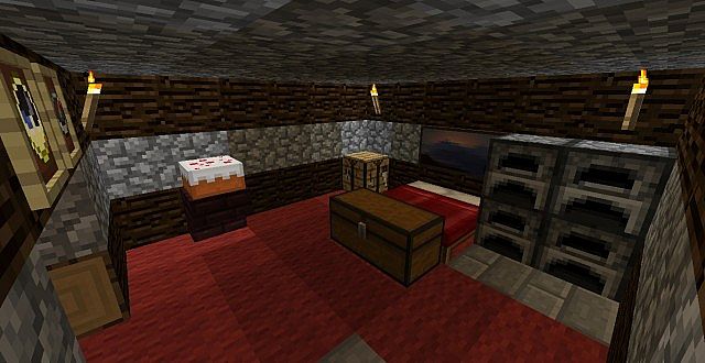 A Small Cave Living Space. Minecraft Map