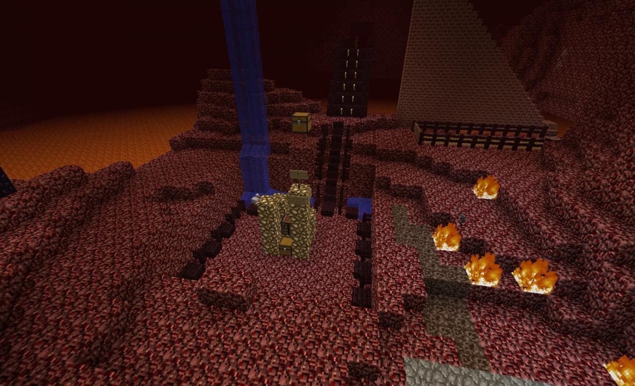 Hunger games/Survival games (Nether addition) Minecraft Map