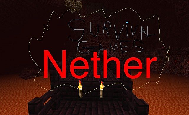 Hunger games/Survival games (Nether addition) Minecraft Map