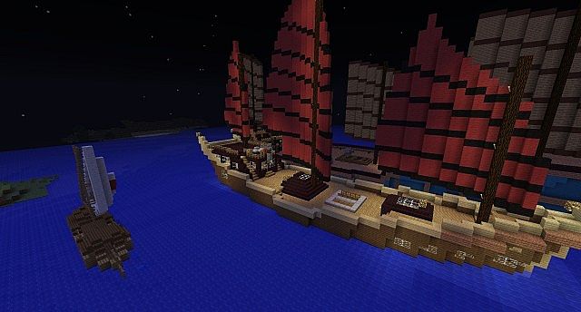 Chinese Village w/ Junks VERY DETAILED Minecraft Map