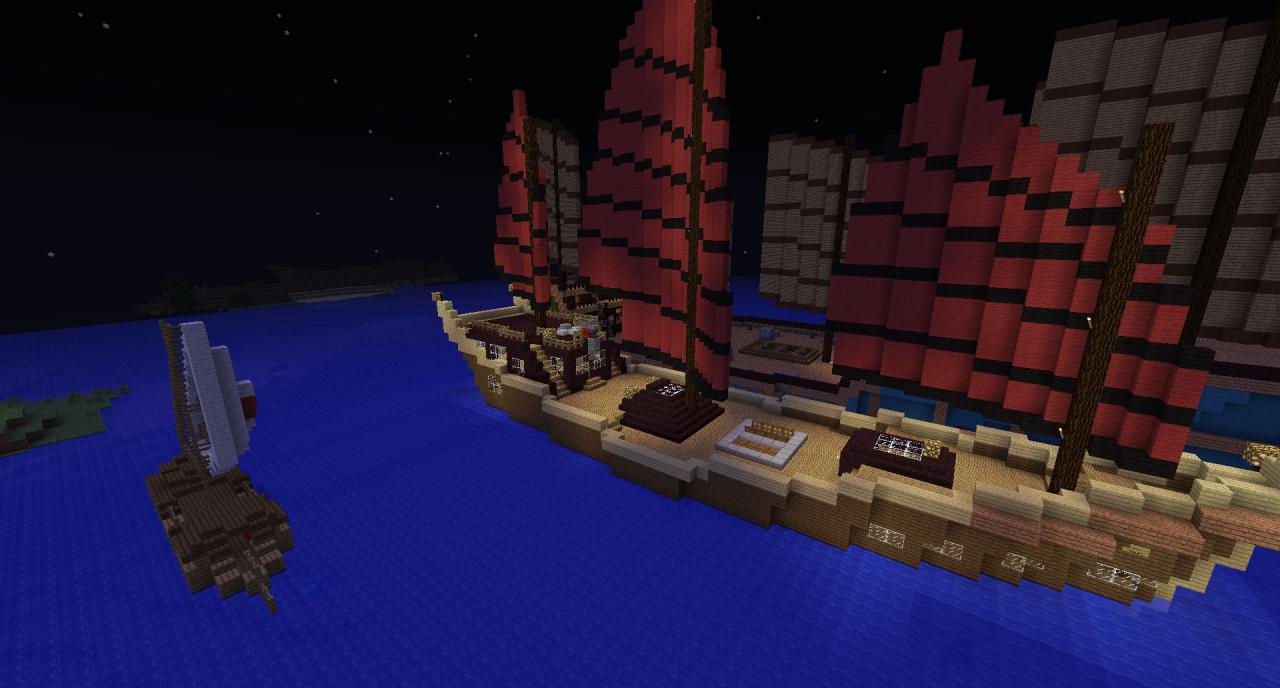 Chinese Village w/ Junks VERY DETAILED Minecraft Map